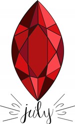 July Ruby print art print art at EmbroideryDesigns.com ...