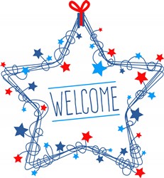 Welcome Star print art print art at EmbroideryDesigns.com ...