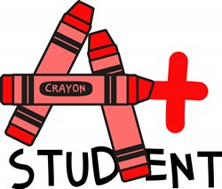 A+ Student print art print art at EmbroideryDesigns.com ...