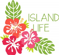 Island Life Flowers print art print art at EmbroideryDesigns.com ...