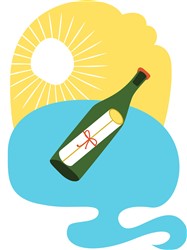 Note in a Bottle print art print art at EmbroideryDesigns.com ...