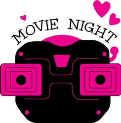 Movie Night print art print art at EmbroideryDesigns.com ...