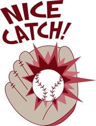 Baseball Nice Catch print art print art at EmbroideryDesigns.com ...
