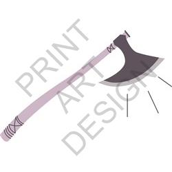 Hatchet print art print art at EmbroideryDesigns.com ...