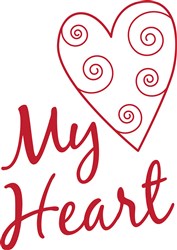 My Heart print art print art at EmbroideryDesigns.com ...