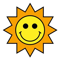 Sun Smiley SVG cut file at EmbroideryDesigns.com | EmbroideryDesigns.com