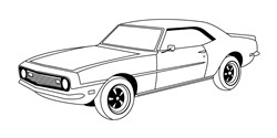 Muscle Car Outline SVG cut file at EmbroideryDesigns.com ...