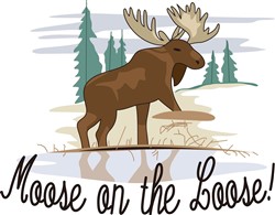 Moose on the Loose! print art Animals print art at EmbroideryDesigns ...