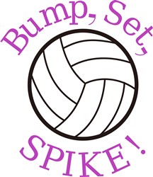 Bump, Set, SPIKE print art print art at EmbroideryDesigns.com ...