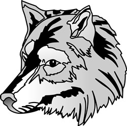 Wolf Head print art Animals print art at EmbroideryDesigns.com ...