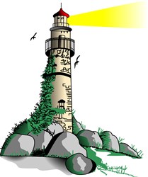 Lighthouse print art print art at EmbroideryDesigns.com ...