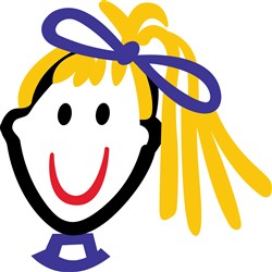 Girl Head print art print art at EmbroideryDesigns.com ...