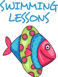 SWIMMING LESSONS print art print art at EmbroideryDesigns.com ...