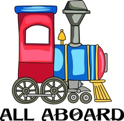 ALL ABOARD print art print art at EmbroideryDesigns.com ...