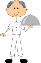FOOD SERVICE STICK FIGURE print art print art at EmbroideryDesigns.com ...