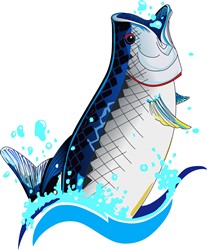 TARPON FISH print art print art at EmbroideryDesigns.com ...