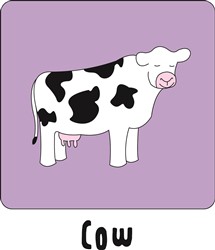 Cow Square print art print art at EmbroideryDesigns.com ...