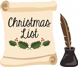 Christmas List print art print art at EmbroideryDesigns.com ...