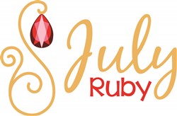 July Ruby print art print art at EmbroideryDesigns.com ...