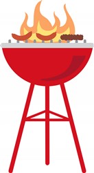 BBQ Grill print art print art at EmbroideryDesigns.com ...