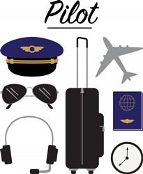 Airline Pilot print art print art at EmbroideryDesigns.com ...