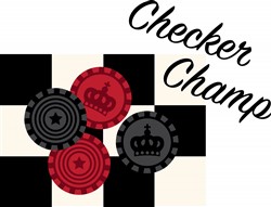Checker Champ print art print art at EmbroideryDesigns.com ...