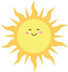 Happy Sun SVG cut file at EmbroideryDesigns.com | EmbroideryDesigns.com