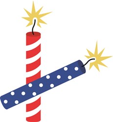 Fourth Of July Firecrackers print art print art at EmbroideryDesigns ...