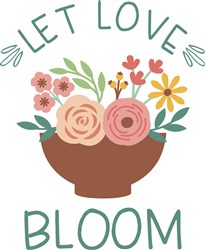 Let Love Bloom print art print art at EmbroideryDesigns.com ...