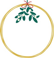 Christmas Holiday Mistletoe Wreath print art print art at ...
