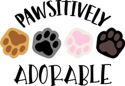 Pawsitively Adorable print art print art at EmbroideryDesigns.com ...