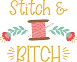 Stitch & Bitch print art print art at EmbroideryDesigns.com ...