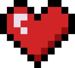 Pixilated Video Game Heart print art print art at EmbroideryDesigns.com ...