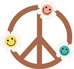 Daisy Peace Sign print art print art at EmbroideryDesigns.com ...