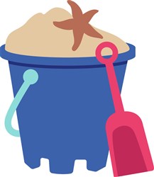 Beach Sand Bucket print art print art at EmbroideryDesigns.com ...