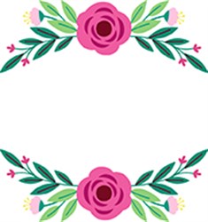 Flower Frame print art print art at EmbroideryDesigns.com ...