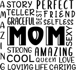 Amazing Mom SVG cut file at EmbroideryDesigns.com | EmbroideryDesigns.com