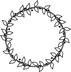 Leaves & Vines Outline SVG cut file at EmbroideryDesigns.com ...