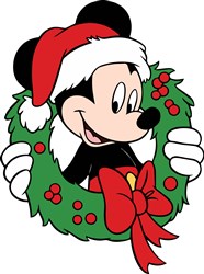 Mickey Mouse in Wreath SVG cut file at EmbroideryDesigns.com ...