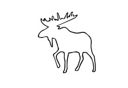 Moose Outline SVG cut file at EmbroideryDesigns.com | EmbroideryDesigns.com