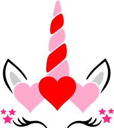 Unicorn Hearts SVG cut file at EmbroideryDesigns.com ...