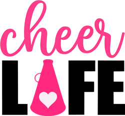 Cheer Life SVG cut file at EmbroideryDesigns.com | EmbroideryDesigns.com