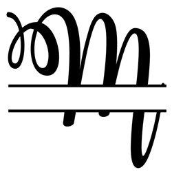 M Split SVG cut file at EmbroideryDesigns.com | EmbroideryDesigns.com