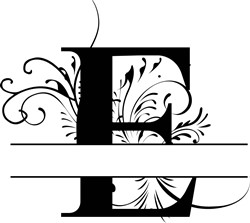 Elegant Split Letter E SVG cut file at EmbroideryDesigns.com ...