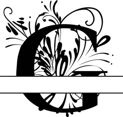 Elegant Split Letter G SVG cut file at EmbroideryDesigns.com ...