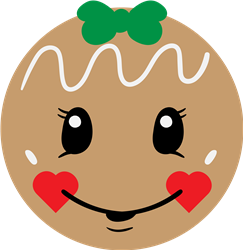 Gingerbread Girl Face SVG cut file at EmbroideryDesigns.com ...