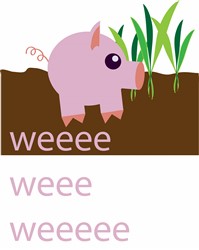 Pig Weee Weee print art print art at EmbroideryDesigns.com ...