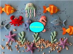 Sea Animals PDF Sewing Pattern by Felt Store Art Patterns ...