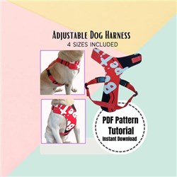Adjustable Choke-free Dog Harness PDF pattern by Pawttern For Pets | EmbroideryDesigns.com