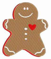 Gingerbread Man Embroidery Design | EmbroideryDesigns.com